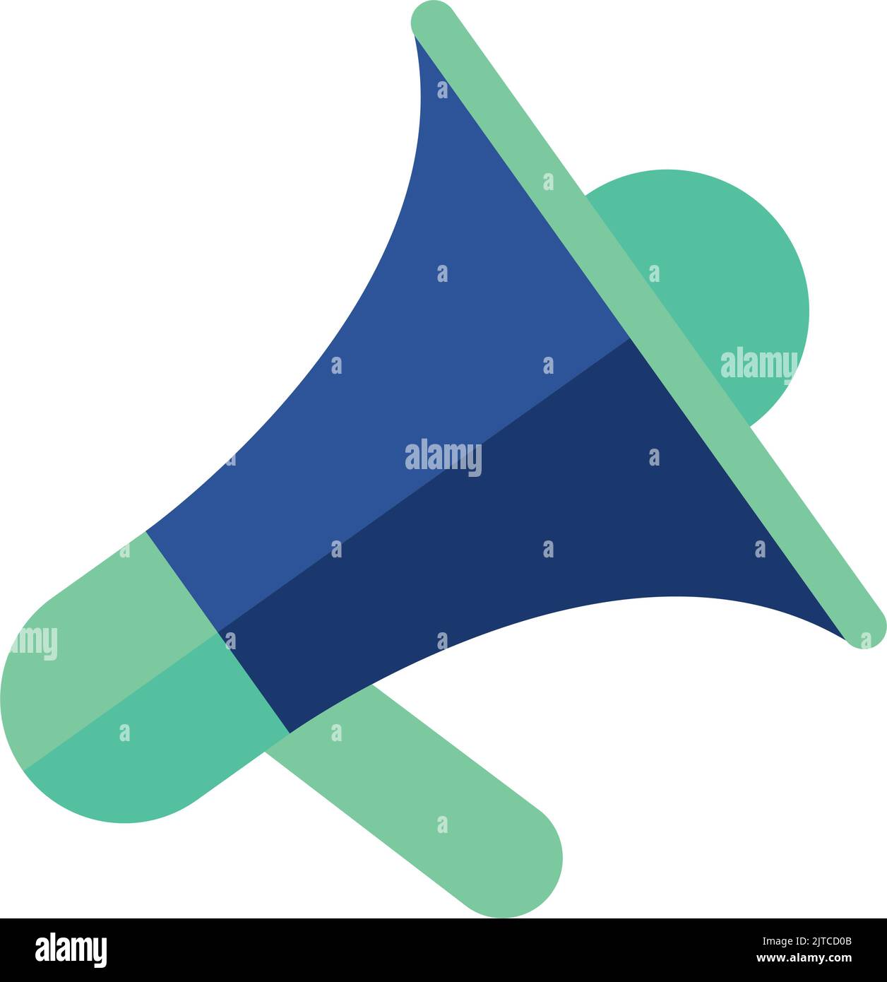 blue megaphone sound device Stock Vector Image & Art - Alamy