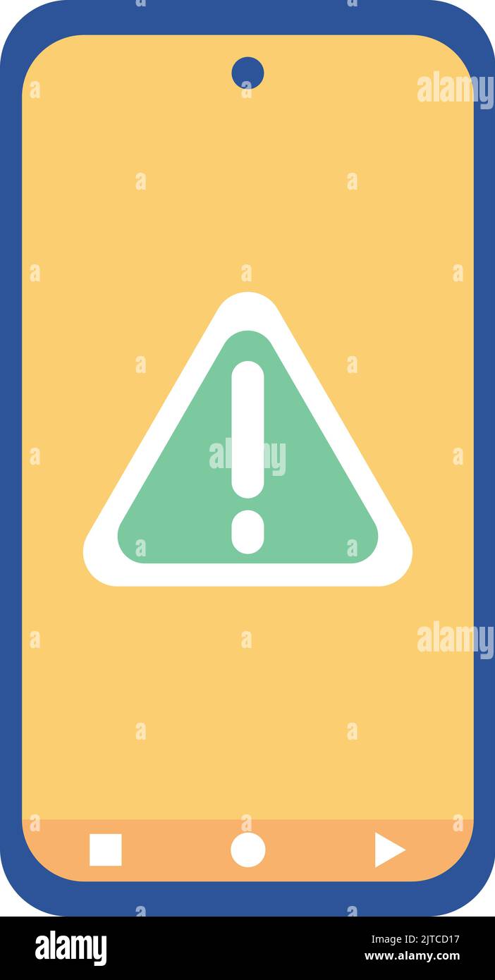 alert symbol in smartphone Stock Vector Image & Art - Alamy