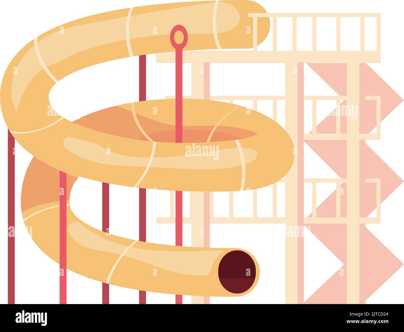 Yellow water slide Cut Out Stock Images & Pictures - Alamy