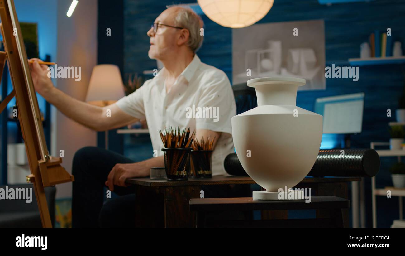 Vase design on table used for authentic inspiration to draw masterpiece ...