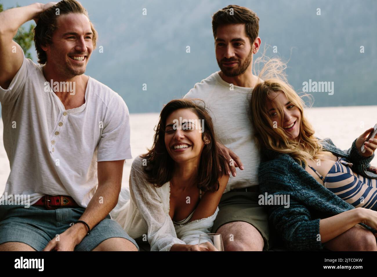 Laughs together hi-res stock photography and images - Alamy