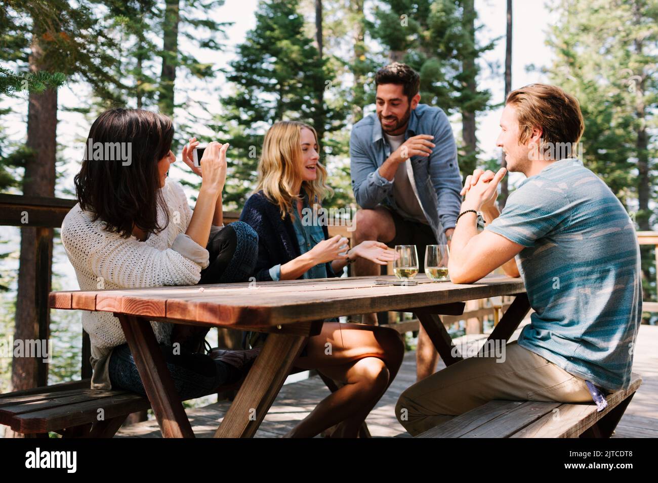A group of friends on vacation Stock Photo - Alamy