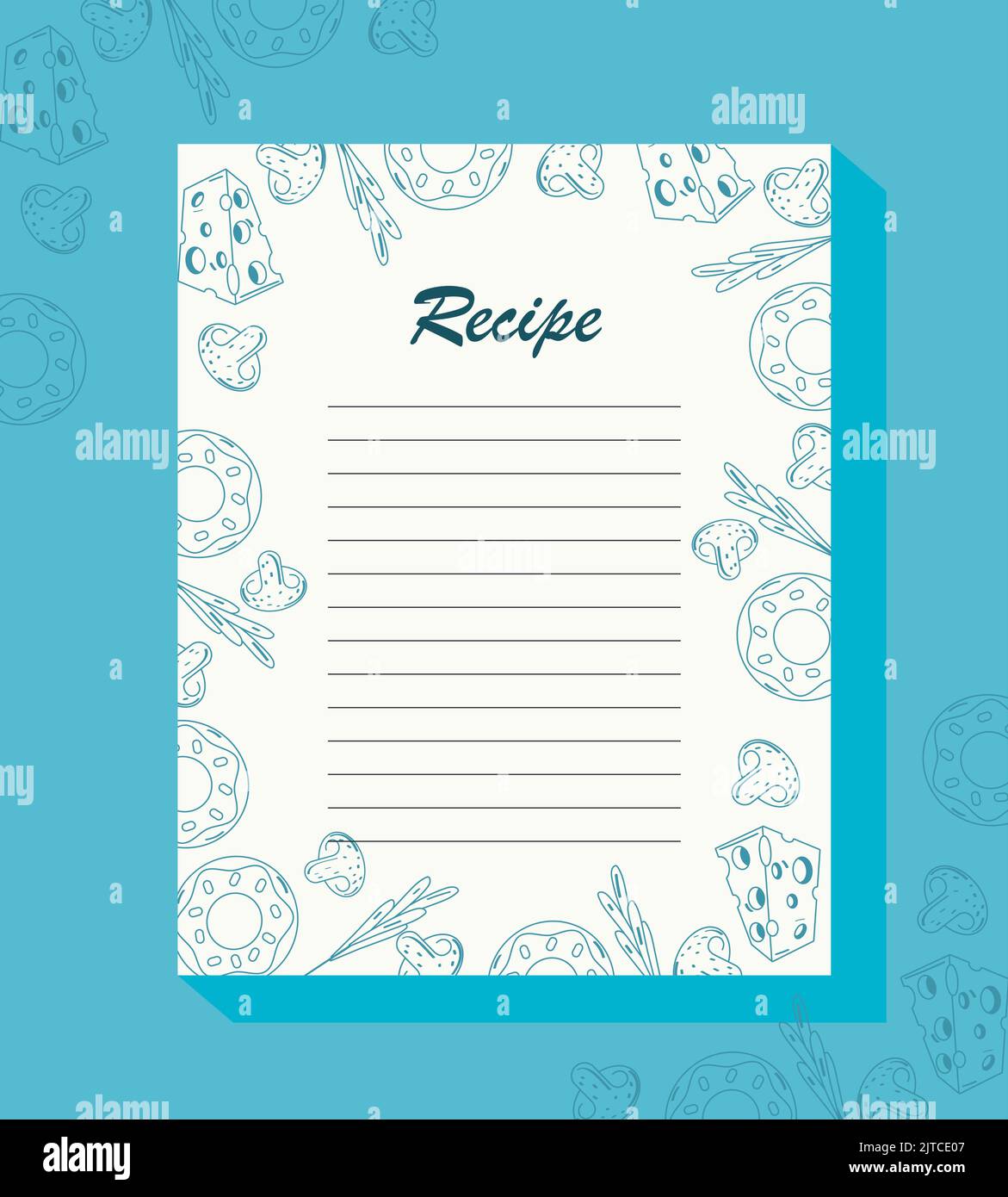 recipe paper with nutritive food Stock Vector Image & Art - Alamy