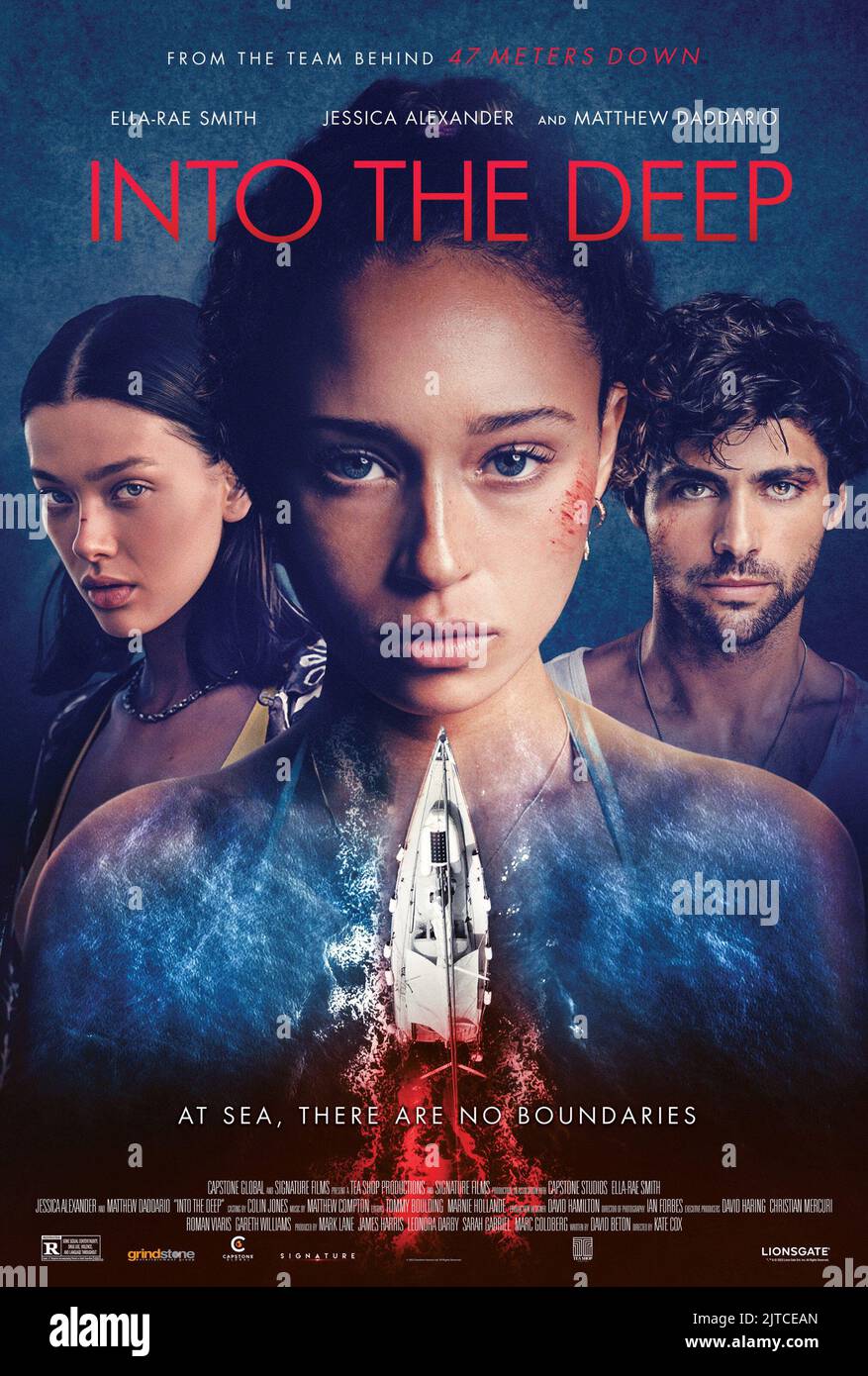 INTO THE DEEP, US poster, from left: Jessica Alexander, Ella-Rae Smith ...