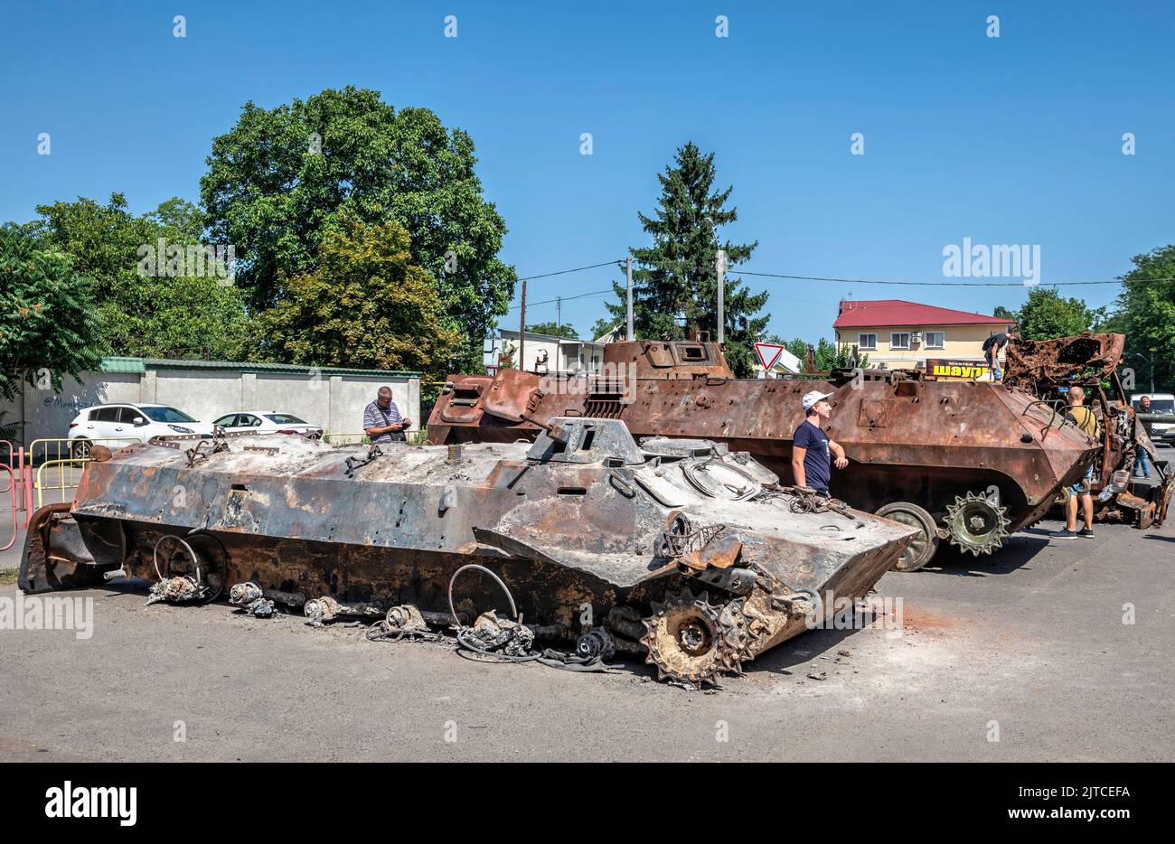 Destroyed burnt military equipment equipment hi-res stock photography ...