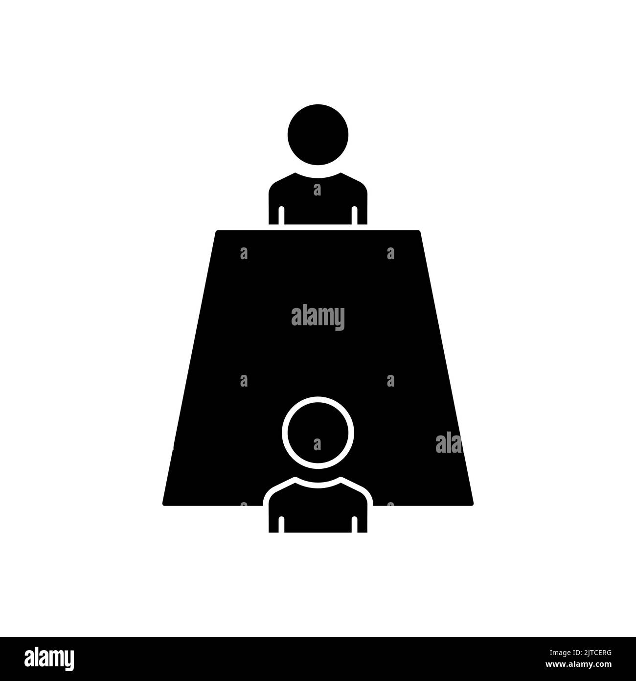 Two people sitting round table Stock Vector Images - Alamy