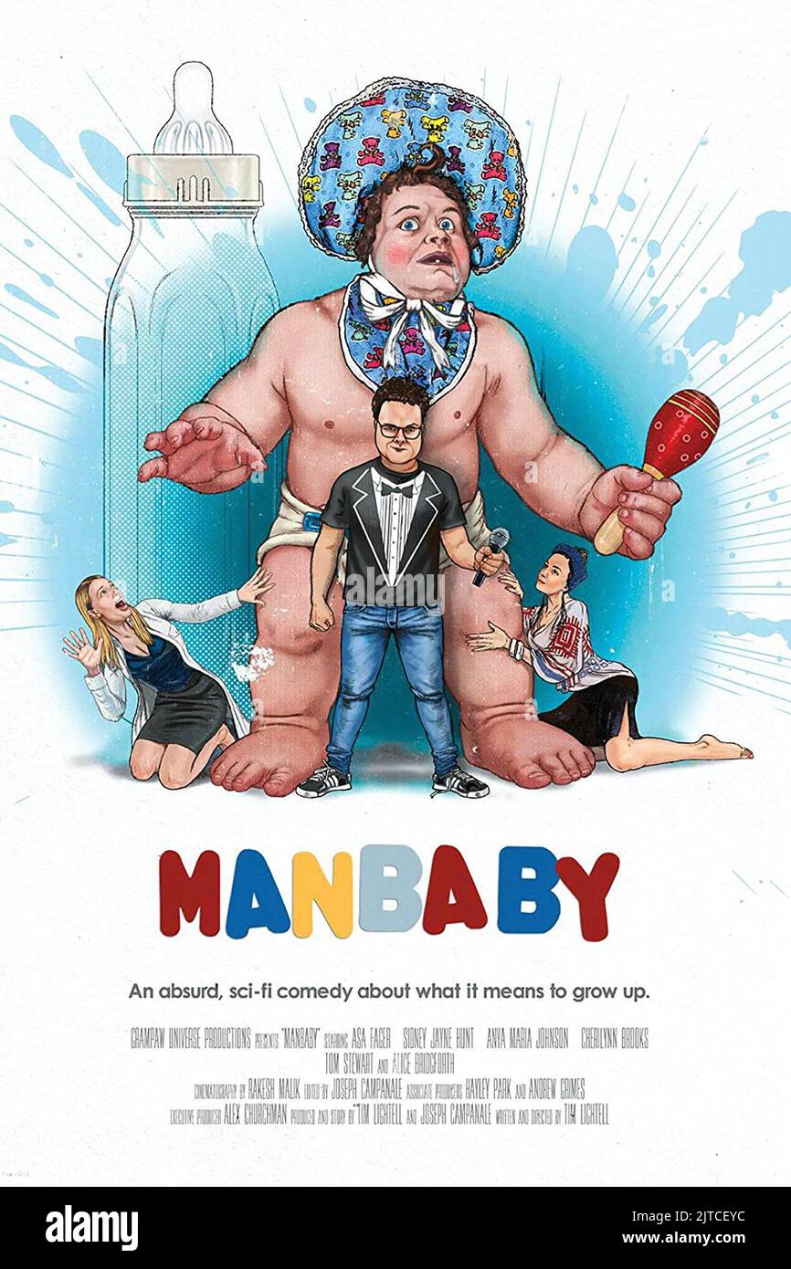 MANBABY, poster, Asa Fager (top), bottom, from left: Sidney Jayne Hunt ...