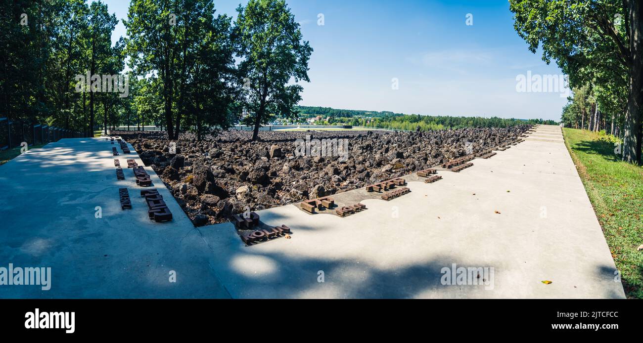 08.27.2022 - Belzec, Poland - Belzec Nazi Death Camp. Stone remains ...