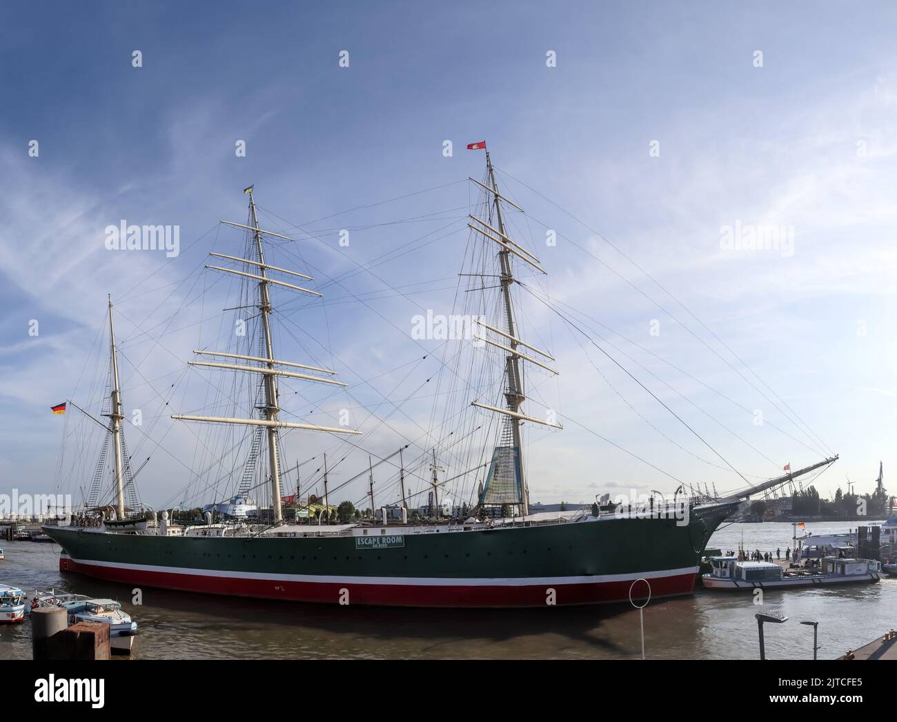 Hamburg, Germany, 27 August 2022, Beautiful view at the historic ...