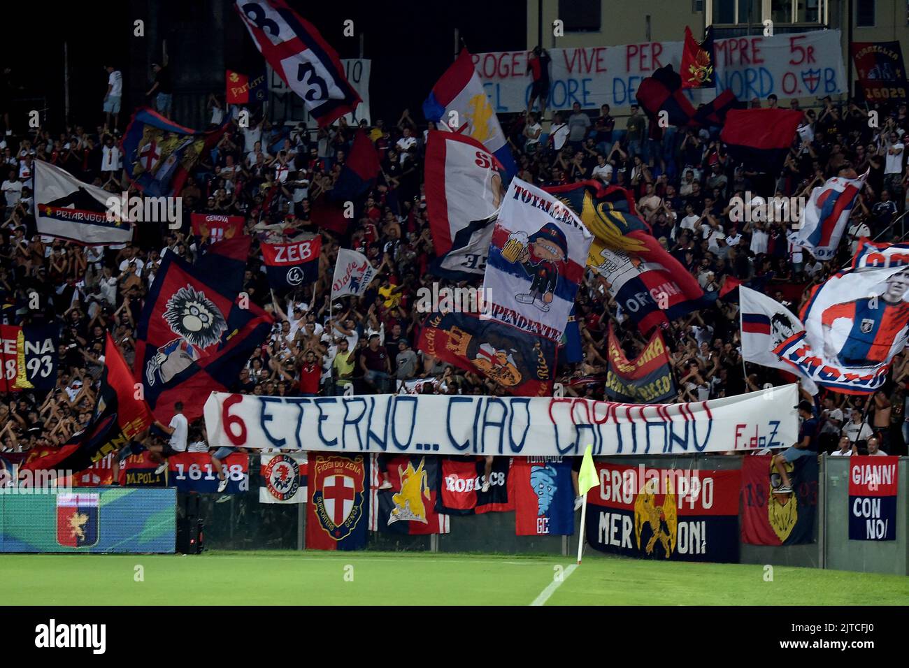Pisa, Italy. 28th Aug, 2022. Fans of Genoa during AC Pisa vs Genoa CFC ...