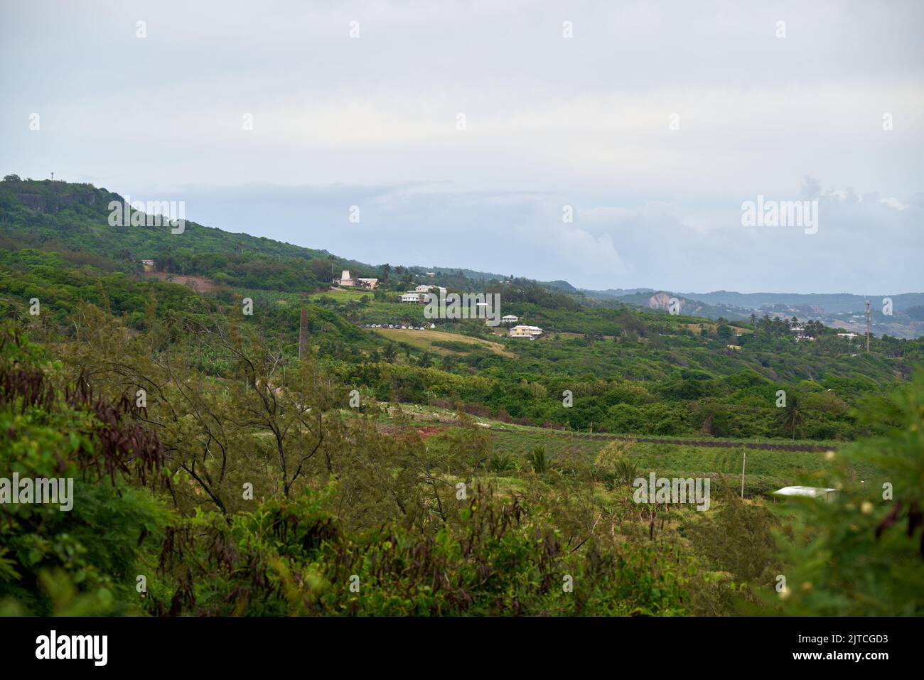 A beautiful view of a hill with a cloudy sky background Stock Photo - Alamy