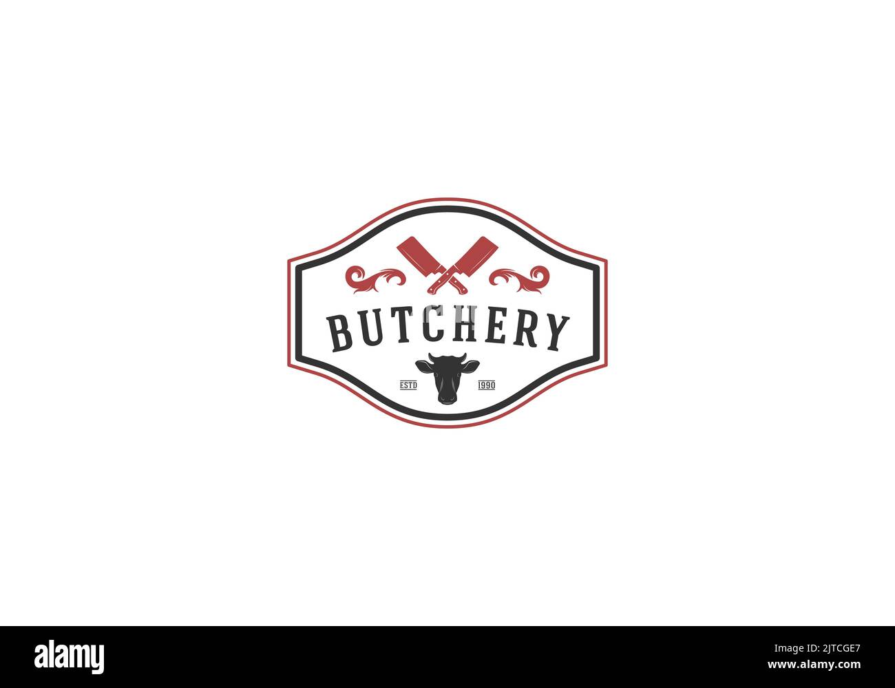 A vector of the Butcher shop logo on white background Stock Vector ...