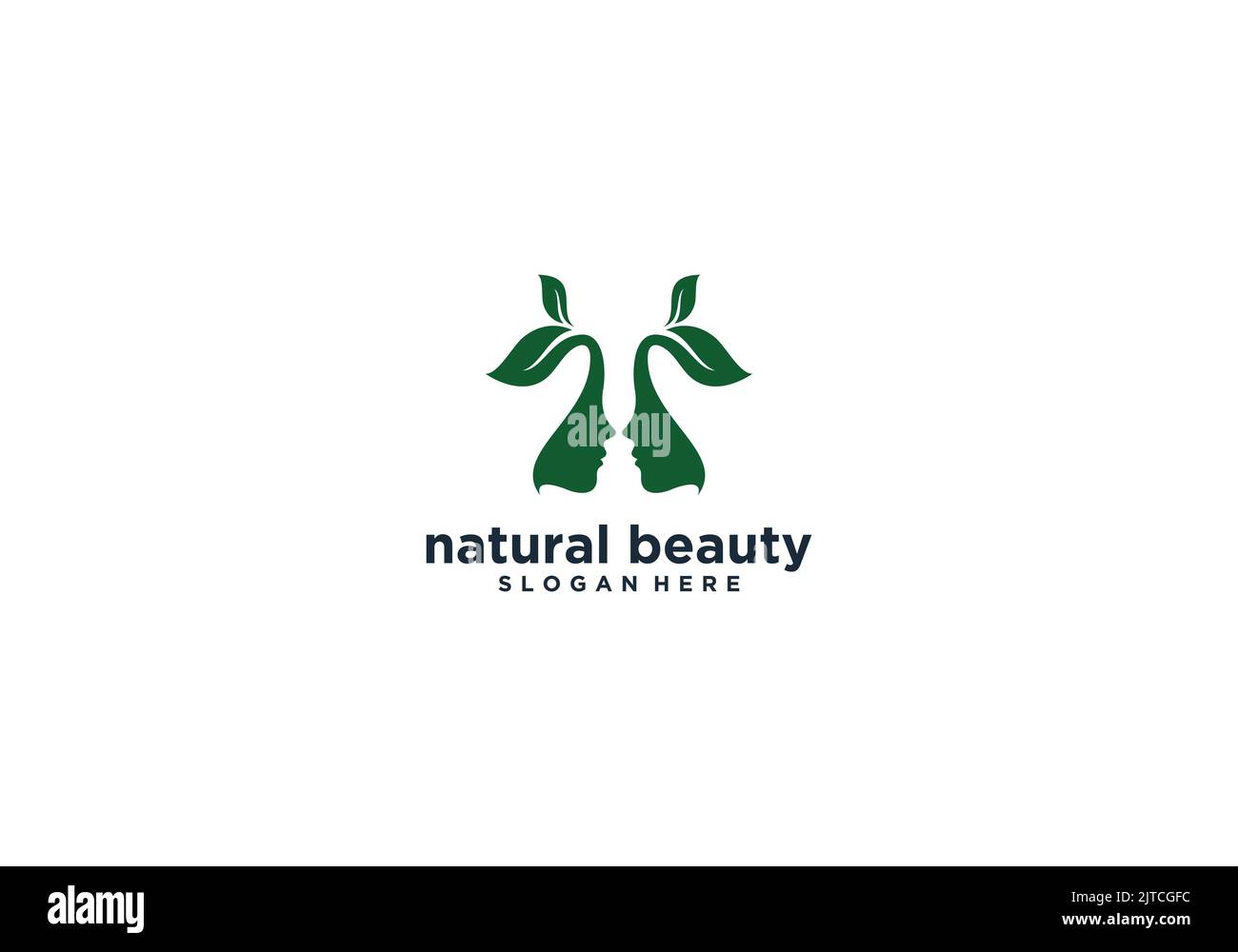 A vector of the natural beauty logo on white background Stock Vector ...