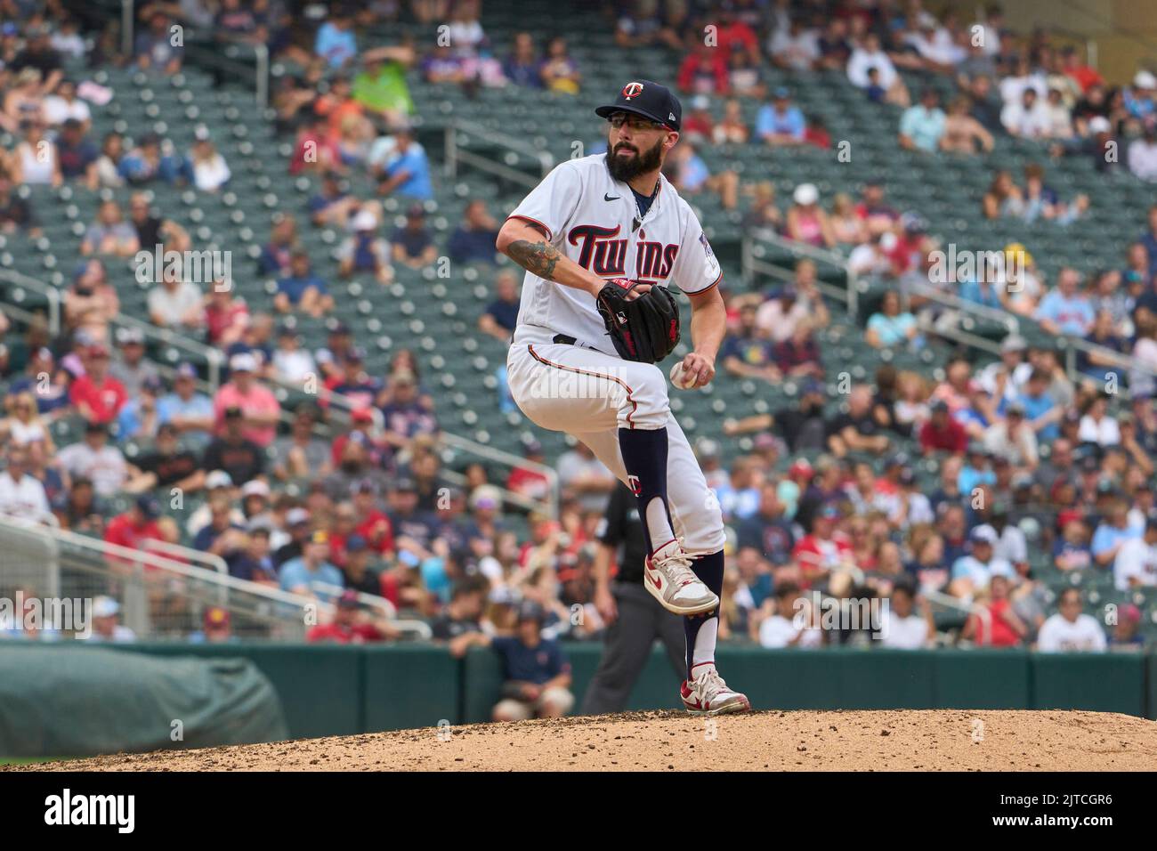Minneapolis, US, August 28 2022: Minnesota pitcher Devin Smeltzer (31 ...