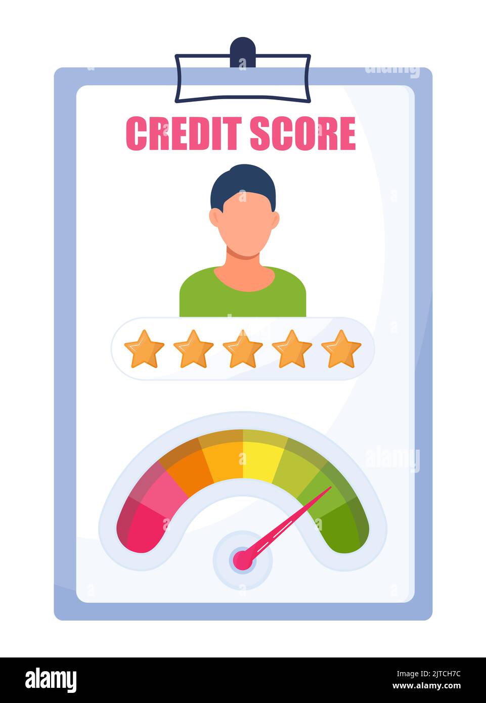 Credit score bank concept vector. Bank managers examine the client ...