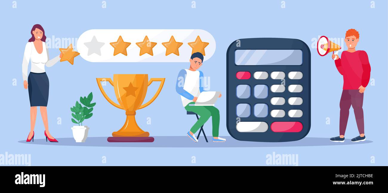 5 stars rating icon vector. Customers give five strar feedback ...