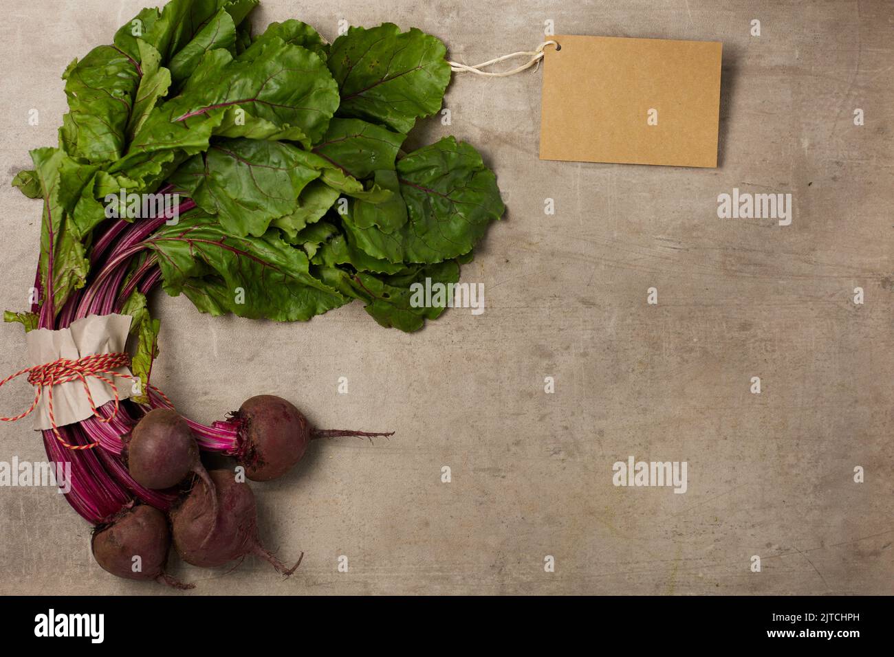 autumn background with tag and beetroot Stock Photo - Alamy