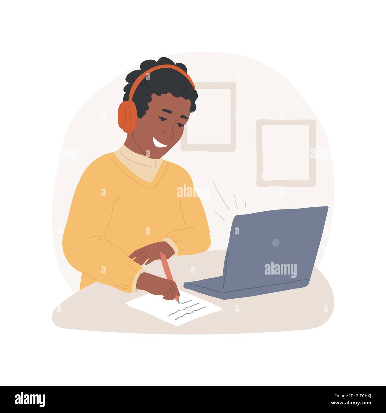 Video course isolated cartoon vector illustration. Multimedia lessons ...