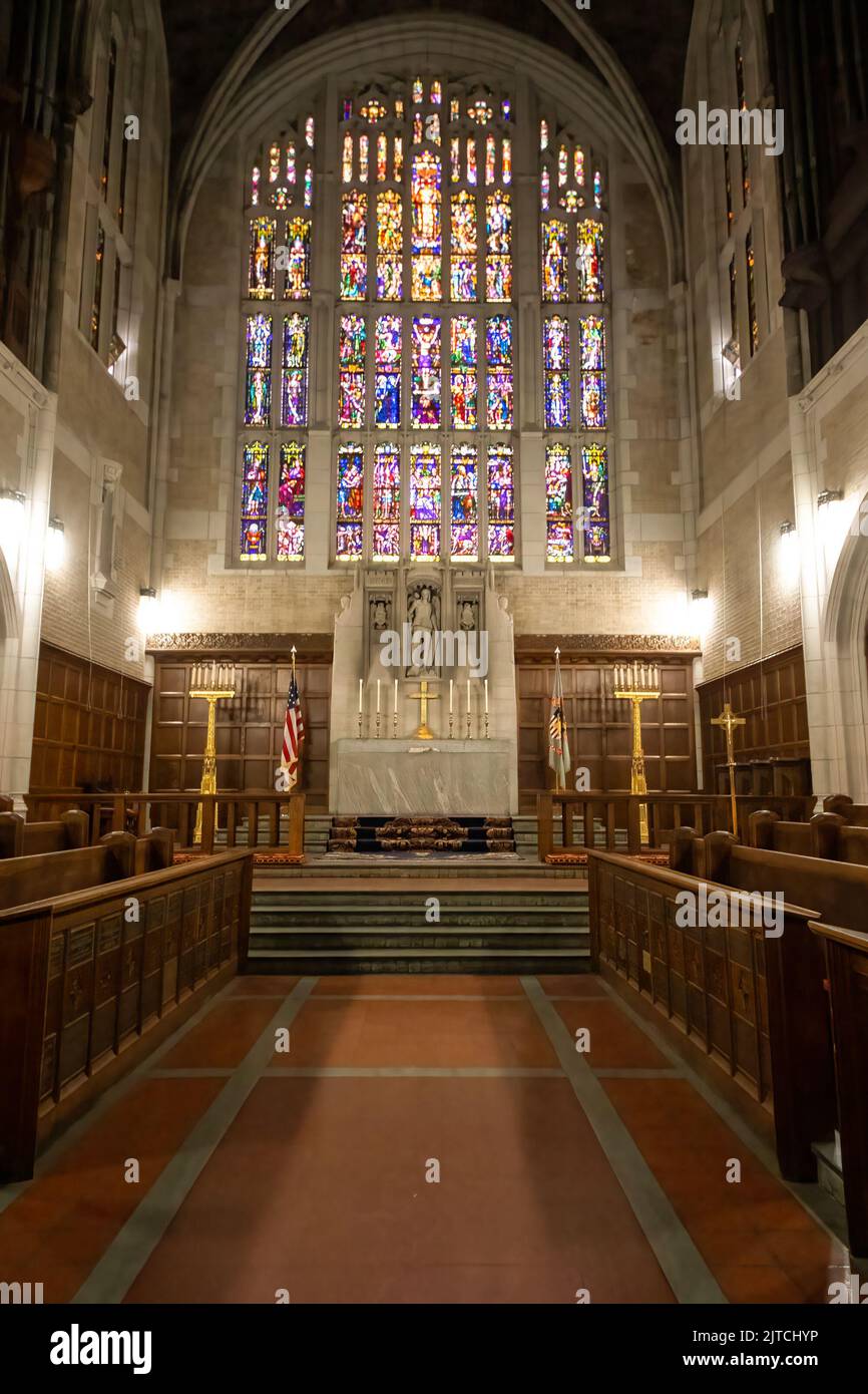 West Point, NY - USA - Aug 26, 2022 An interior view of the historic ...