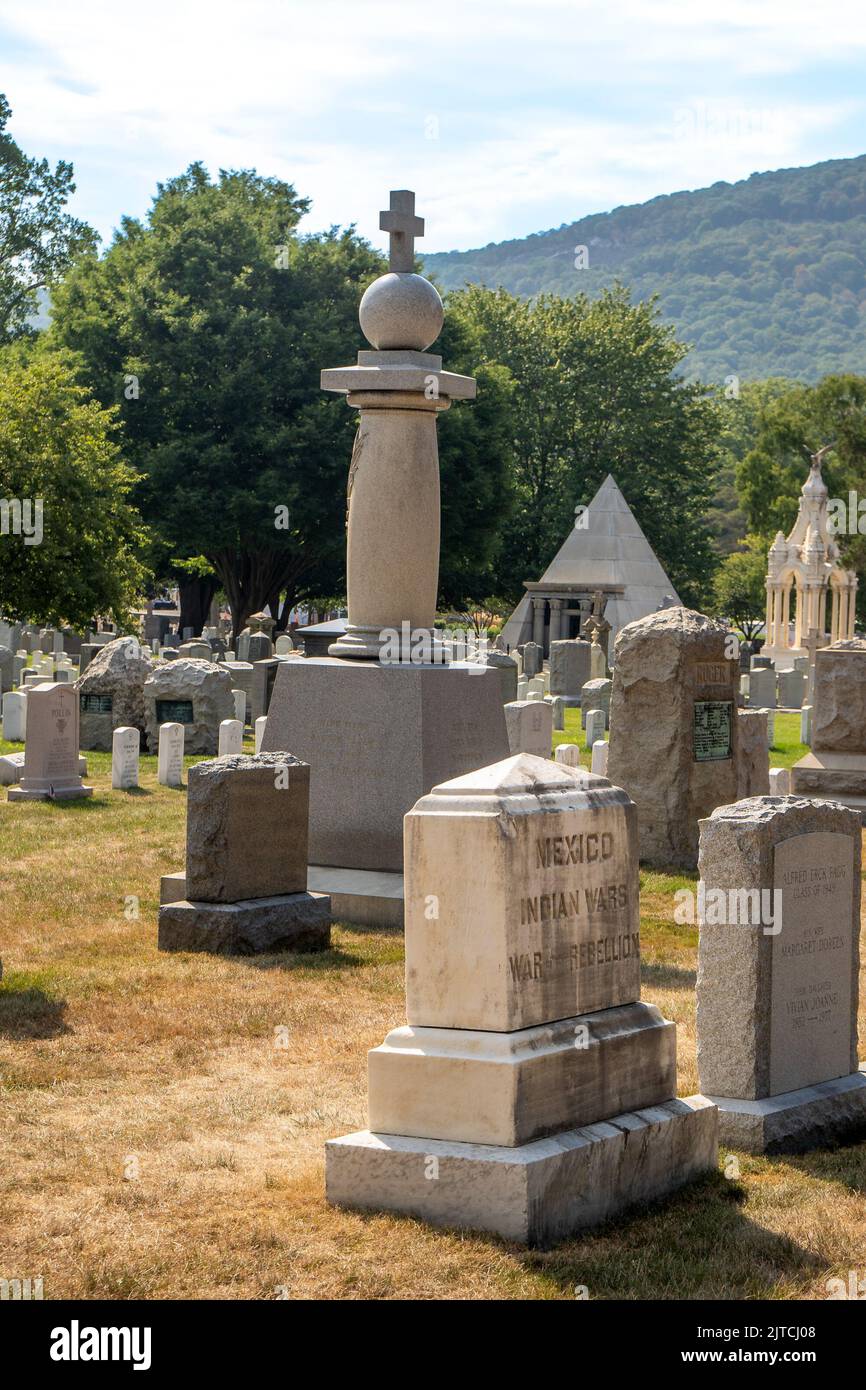 West Point, NY - USA - Aug 26, 2022 Vertical view of the West Point ...