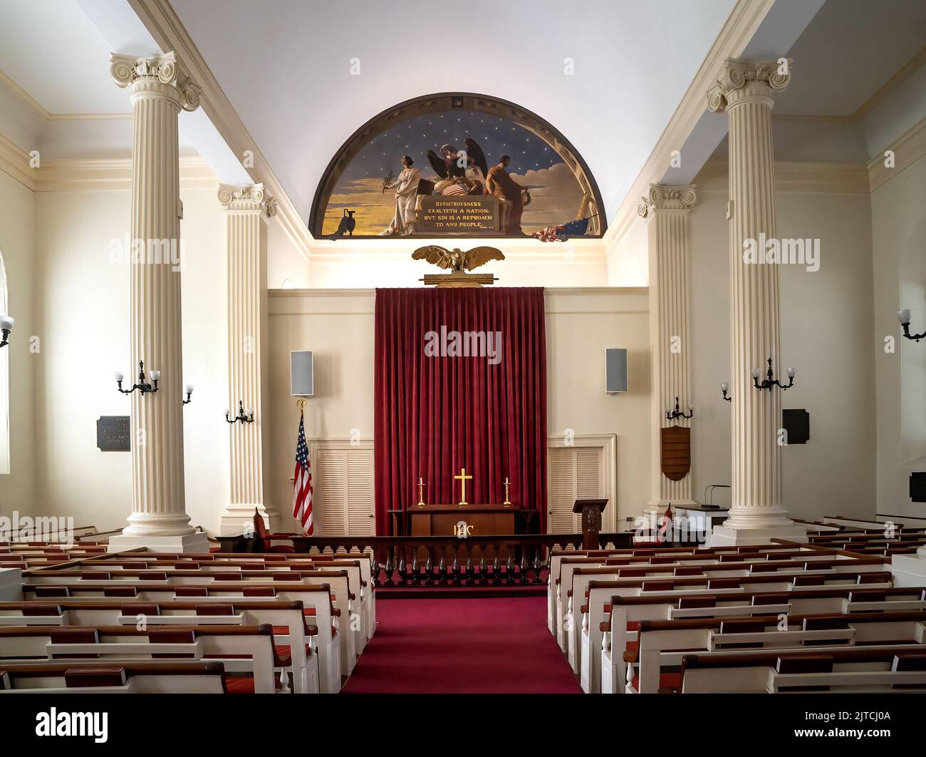 West Point, NY - USA - Aug 26, 2022 Landscape view of the interior of ...