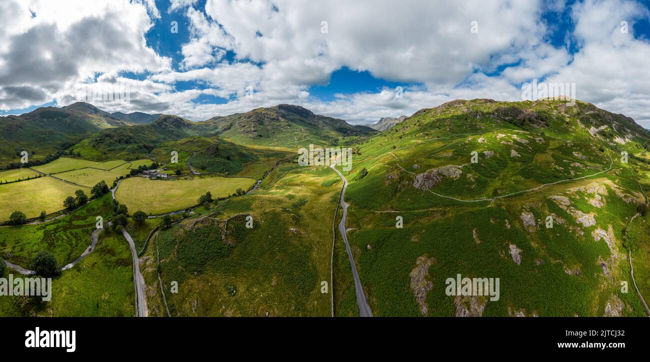 The amazing landcape of the Lake District National Park - aerial view ...