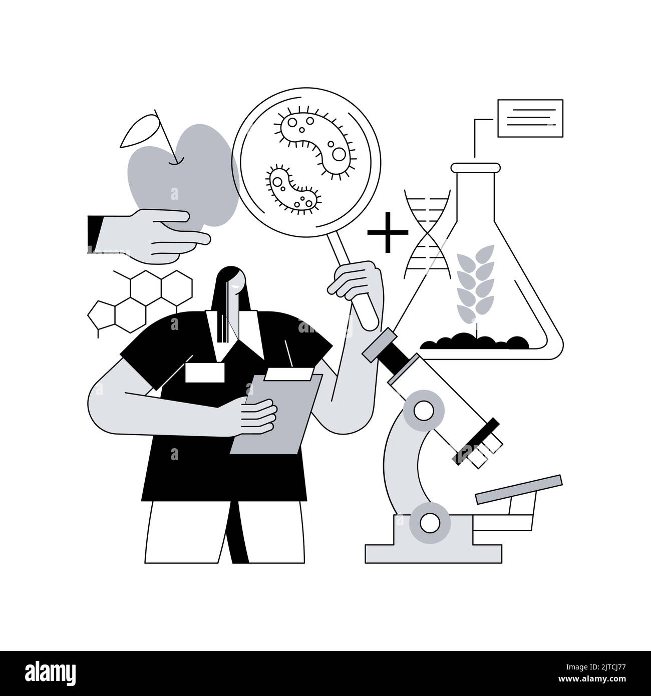 Genetically modified plants abstract concept vector illustration ...