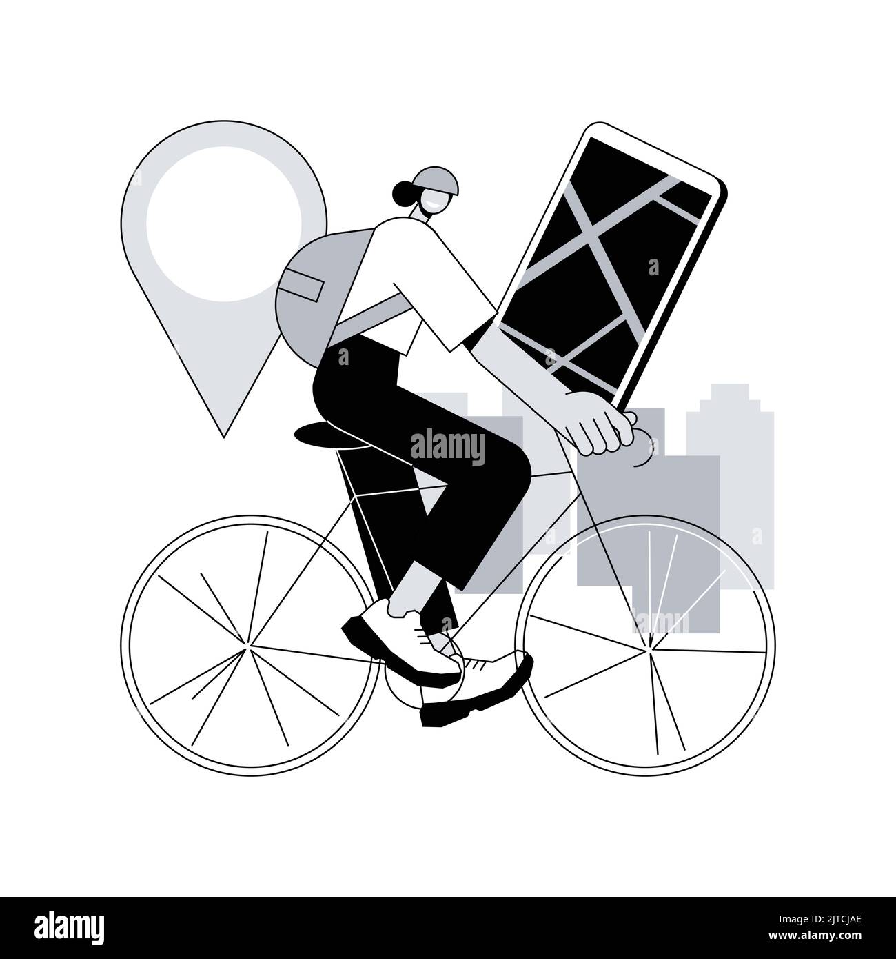 Cycling experiences abstract concept vector illustration. Cycling in ...