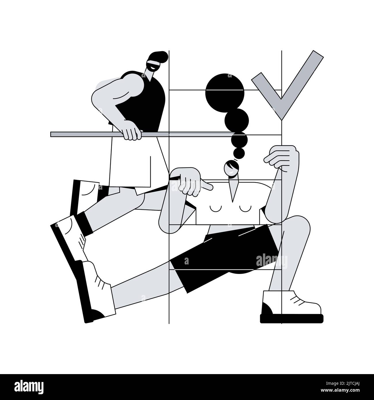 Outdoor workout abstract concept vector illustration. Cardio workout ...