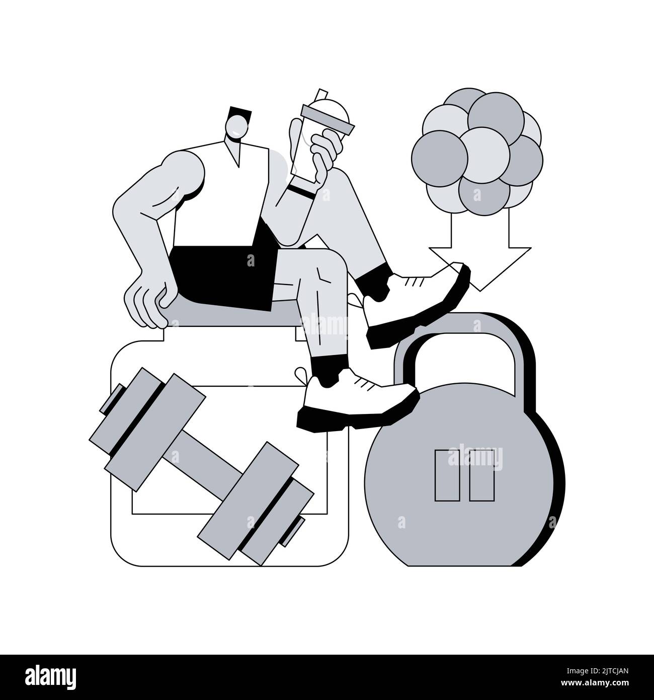 Sports nutrition abstract concept vector illustration. Sports ...