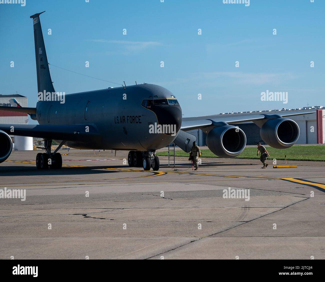 Guardsmen assigned to the 171st Air Refueling Wing demonstrate an Alert ...
