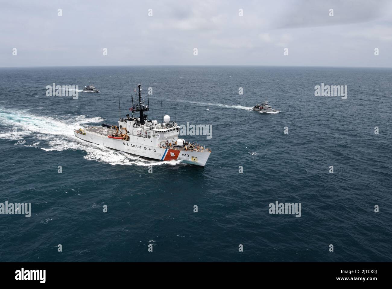 USCGC Mohawk (WMEC 913) and two Nigerian Navy ships sail together in ...