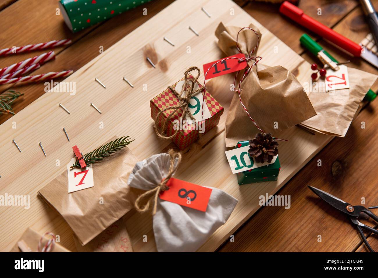 Advent calendar christmas candy hi-res stock photography and images - Alamy