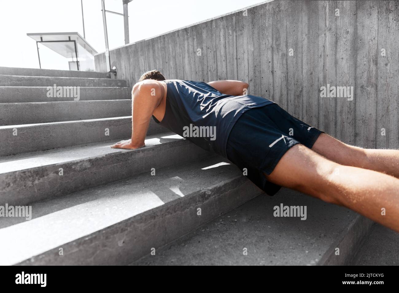 Doing push ups on a stair hi-res stock photography and images - Alamy