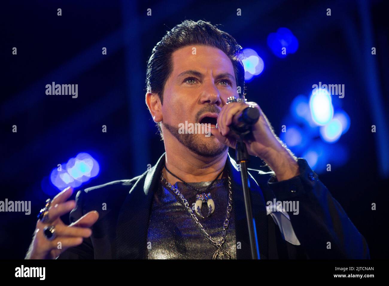 Moscow, Russia. 29th of August, 2022. Singer Avraam Russo performs at a ...