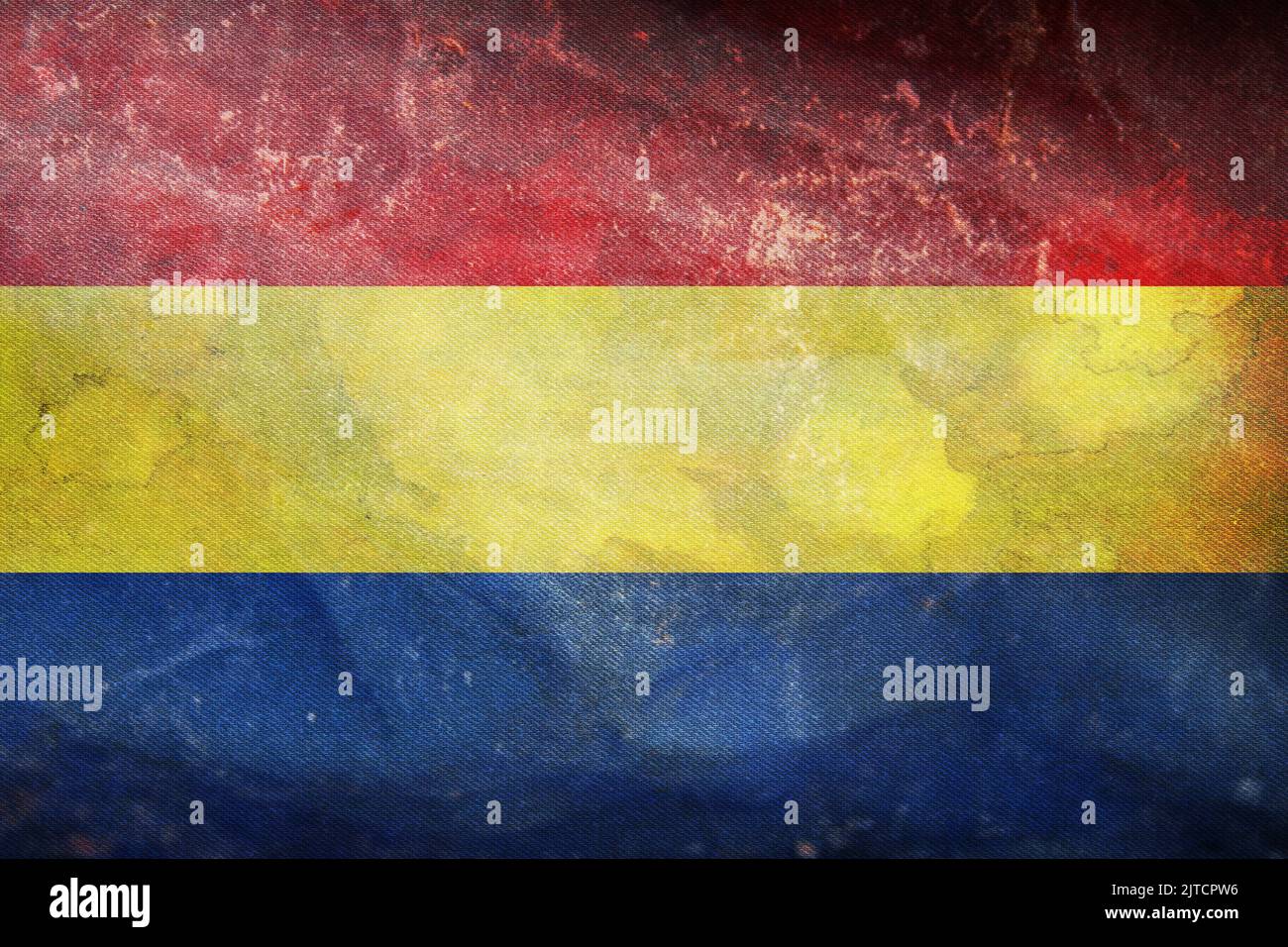 retro flag of Austronesian peoples Dayaks with grunge texture. flag ...