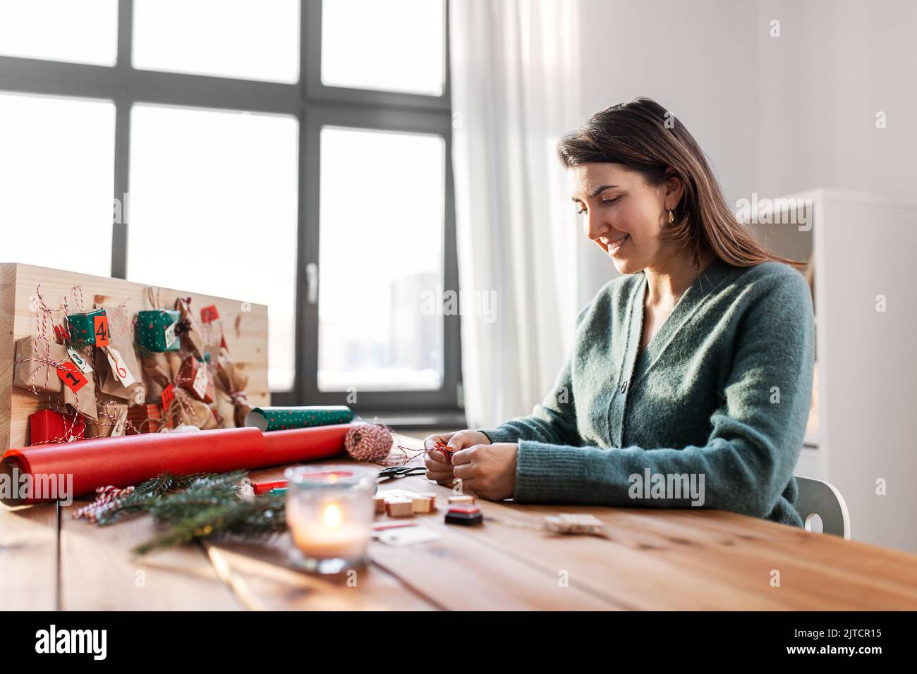Preparing handmade advent calendar hi-res stock photography and images ...