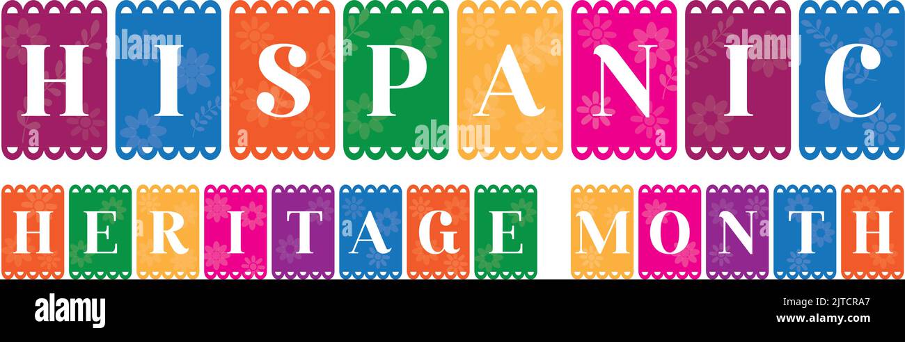 Hispanic Heritage Month Lace Banner Colorful Stock Vector Image & Art ...