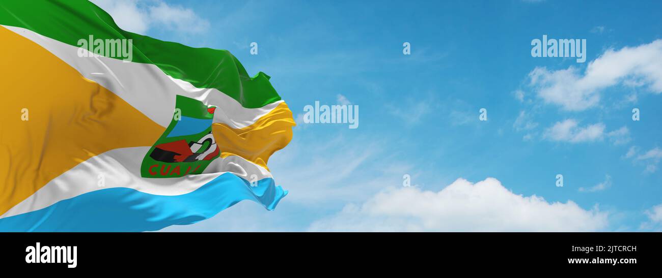 flag of African Americans Afro-Mexicans at cloudy sky background ...