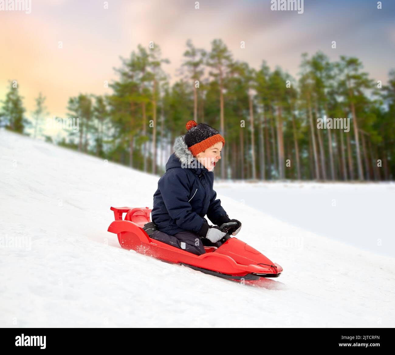 Boy screaming in forest hi-res stock photography and images - Alamy