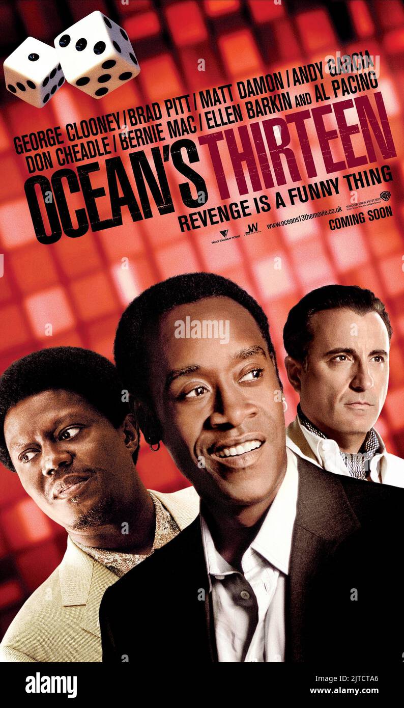 BERNIE MAC, DON CHEADLE, ANDY GARCIA, OCEAN'S THIRTEEN, 2007 Stock ...