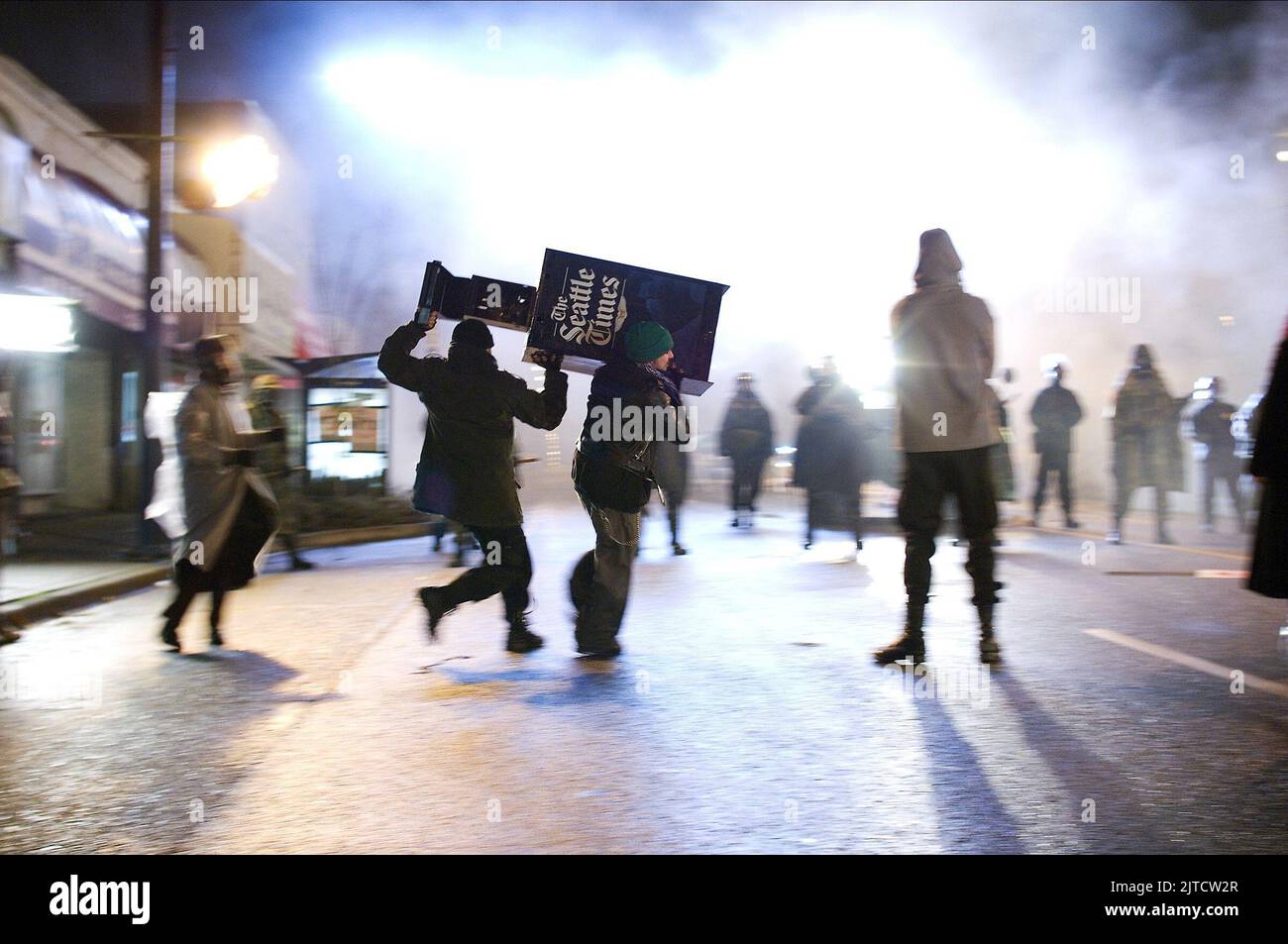RIOT SCENE, BATTLE IN SEATTLE, 2007 Stock Photo - Alamy