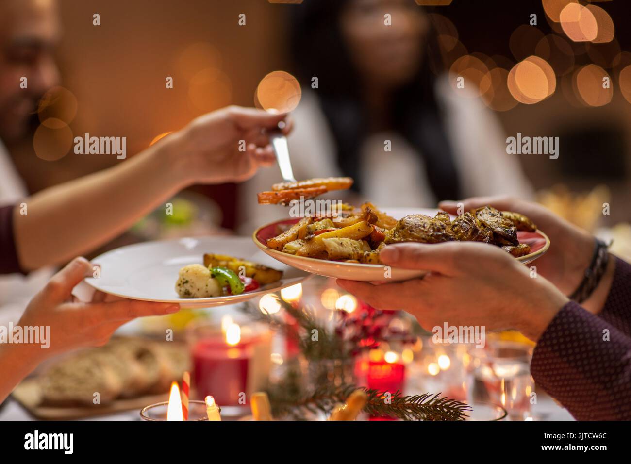 Sharing food christmas hi-res stock photography and images - Alamy