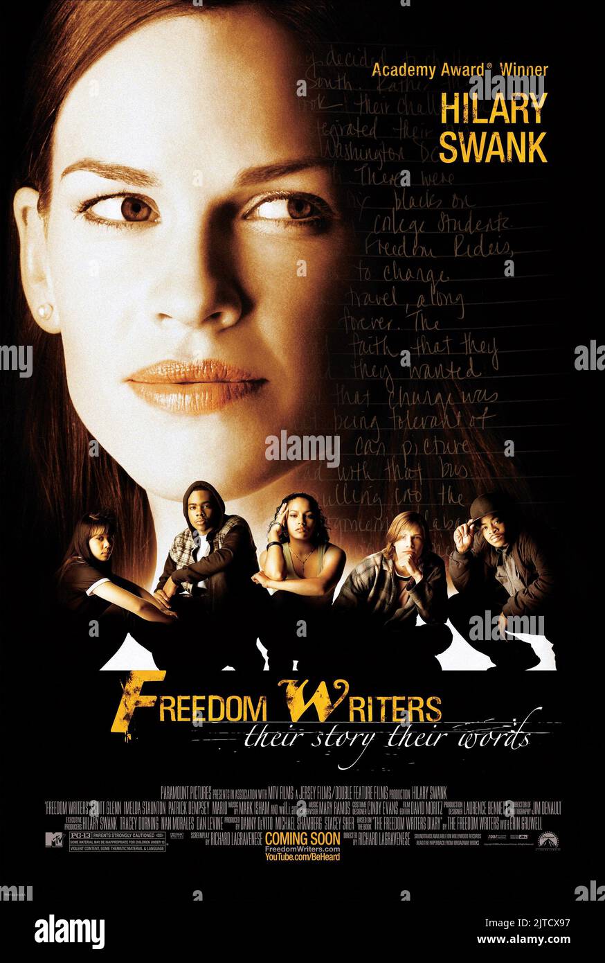 HILARY SWANK POSTER, FREEDOM WRITERS, 2007 Stock Photo - Alamy
