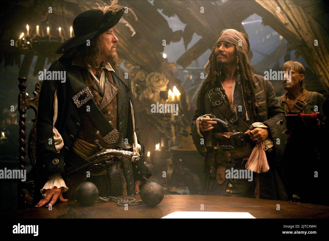 GEOFFREY RUSH, JOHNNY DEPP, MACKENZIE CROOK, PIRATES OF THE CARIBBEAN ...