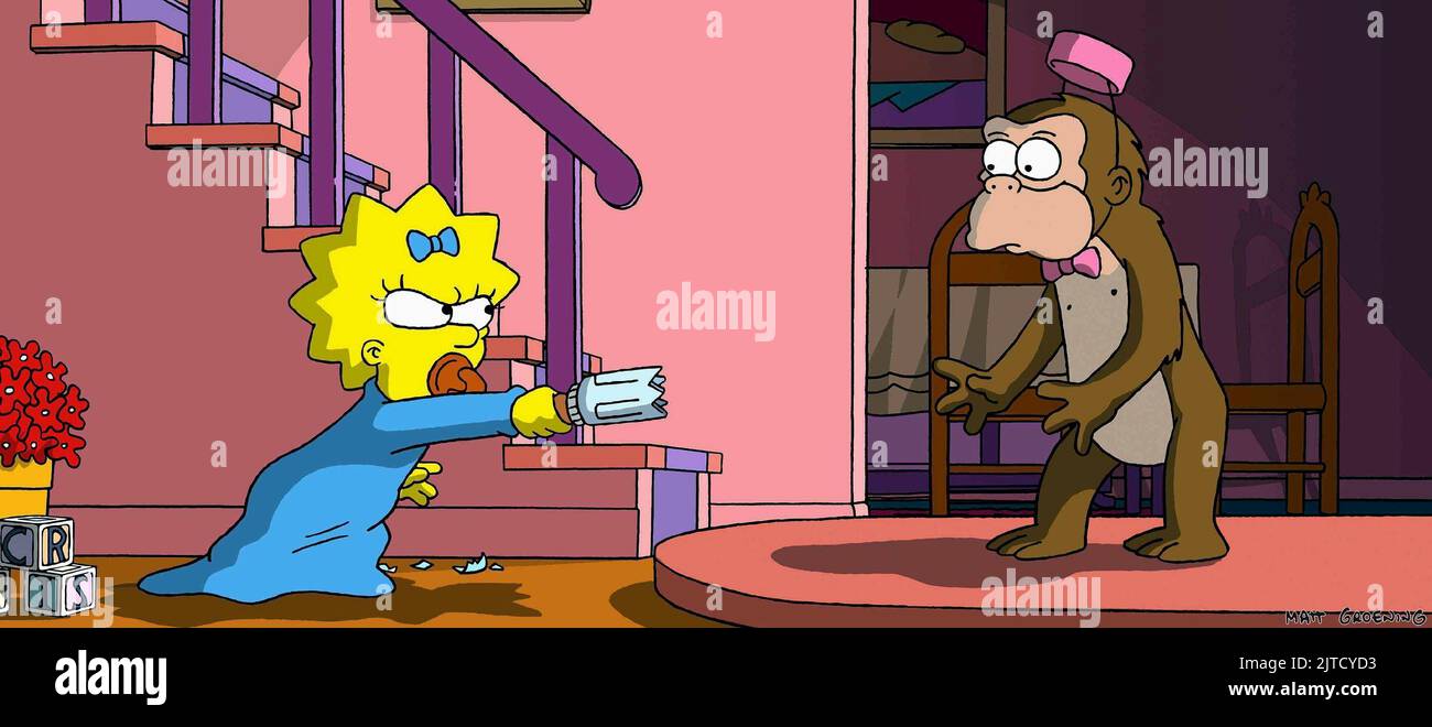 MAGGIE, MR. TEENY THE MONKEY, THE SIMPSONS MOVIE, 2007 Stock Photo - Alamy