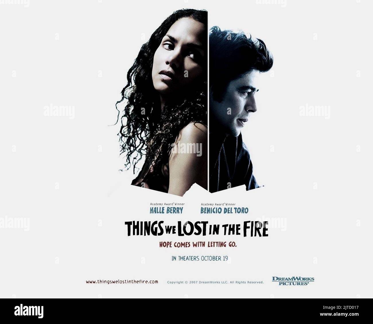 HALLE BERRY, BENICIO DEL TORO POSTER, THINGS WE LOST IN THE FIRE, 2007 ...