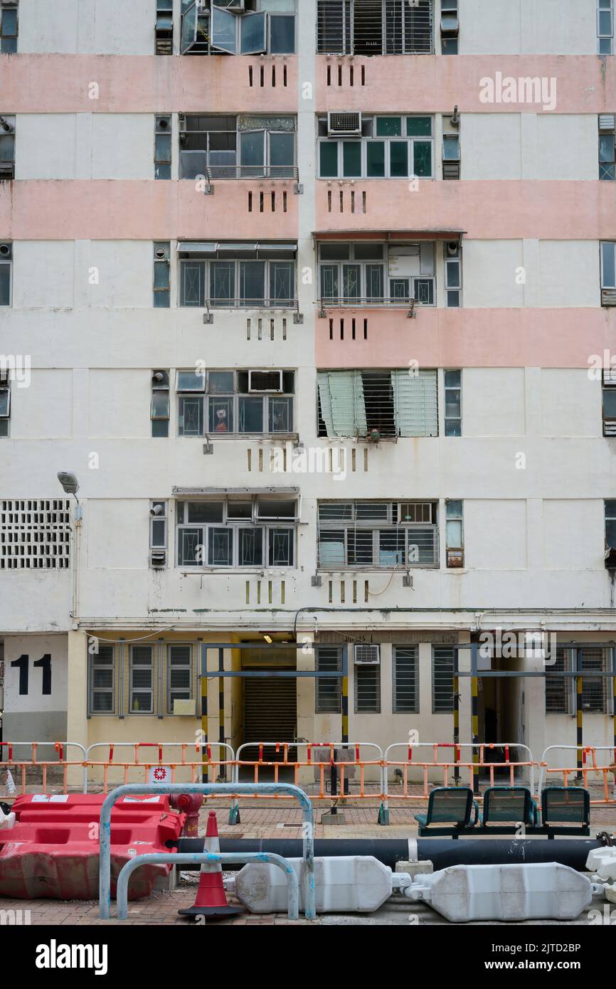 An abandoned old residential estate in Pak Tin Estate in Shek Kip Mei ...