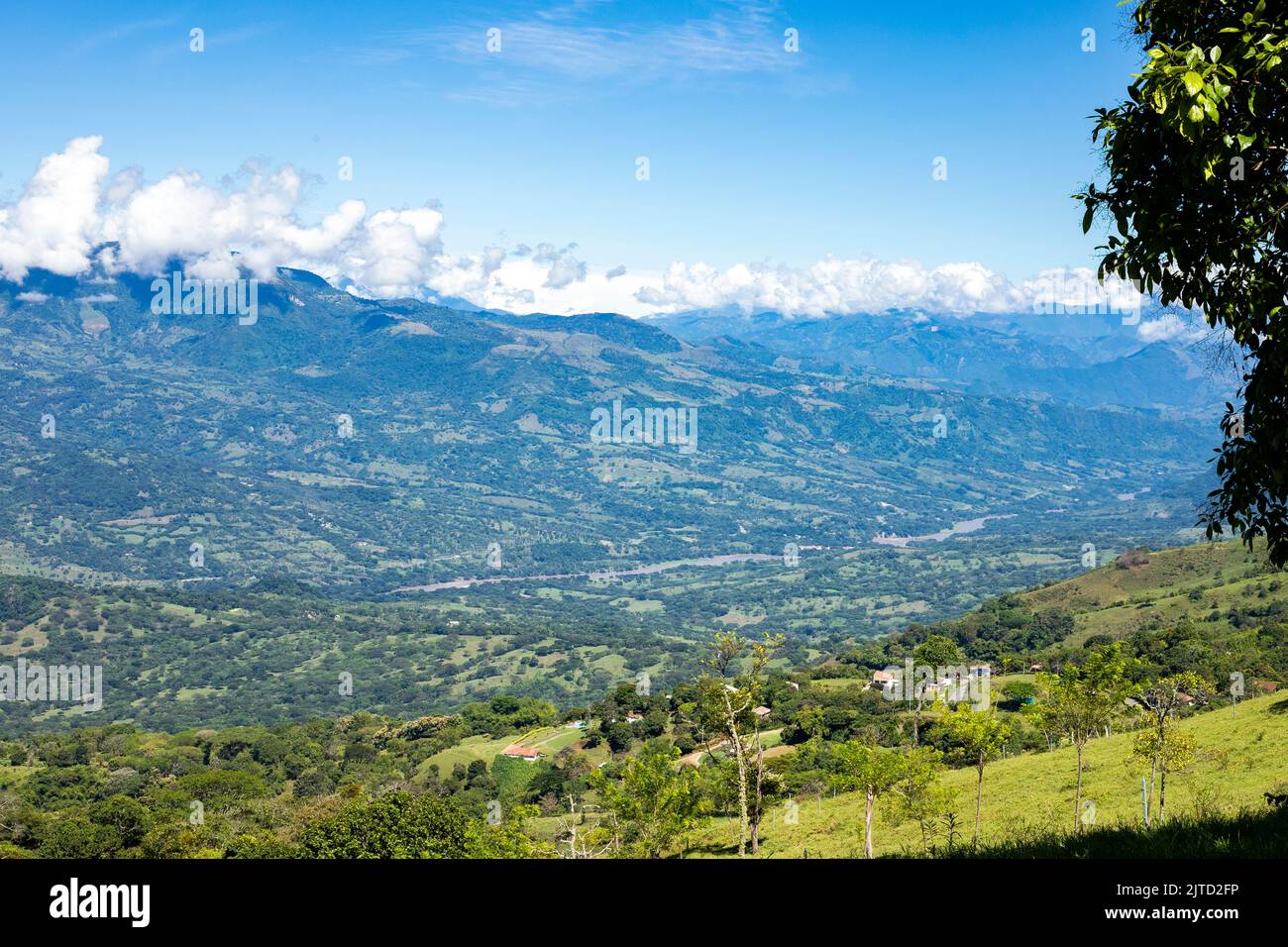 Mountainous landscape of southwest Antioquia - Mountains, blue sky and ...
