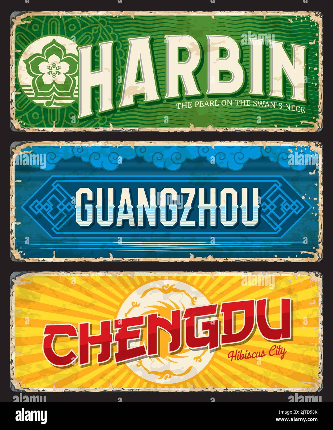 Harbin flag Stock Vector Images - Alamy